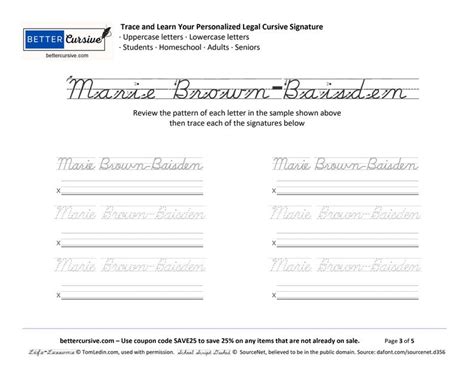 Learn To Sign Your Name In Cursive With Confidence Practice Your Cursive Legal Signature Super