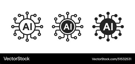 Artificial Intelligence Ai Processor Chip Vector Image