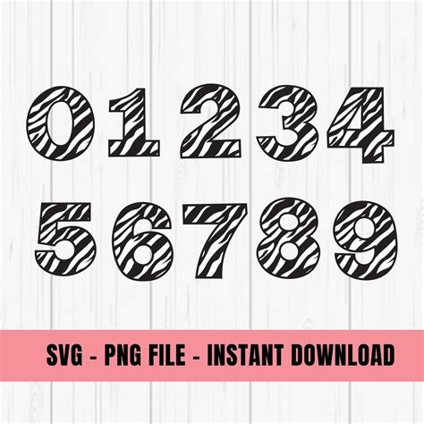 Zebra Number Svg Zebra Number 0 9 Png Number Svg Number 0 9 Png