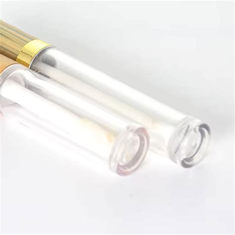 Plastic Lip Gloss Bottle With Bamboo Wood Lid 5ml 10ml 15ml 30ml Uzone Packaging