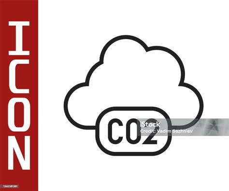 흰색 배경에 격리 된 클라우드 아이콘의 블랙 라인 Co2 방출 이산화탄소 공식 스모그 오염 개념 환경 개념 벡터 감소에 대한 스톡 벡터 아트 및 기타 이미지 Istock