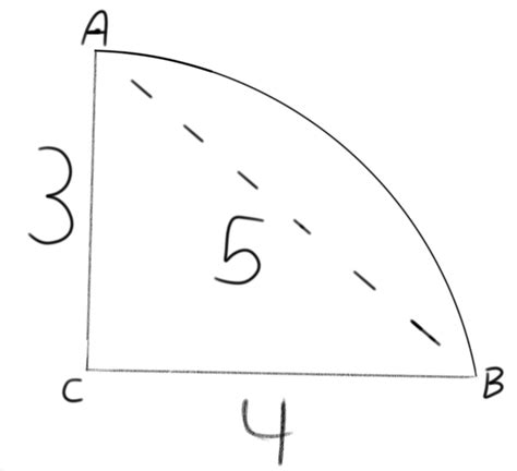 Geometry How To Calculate The Radius Of The Curved Side Of A Triangle Mathematics Stack