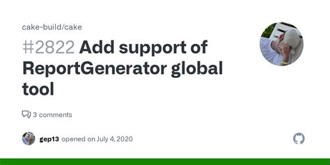 add support of reportgenerator global tool · issue 2822 · cake build