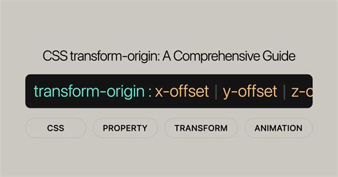 CSS Transform Origin A Comprehensive Guide