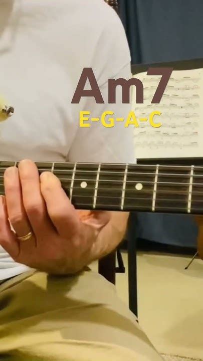 Barre Chord Notes Am7 Youtube