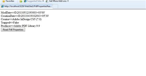 How To Read Pdf Document Properties In Asp Net