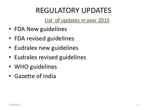 Regulatory Updates Slides