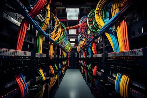 Premium Photo Patch Panel In Data Center Close Up Photo