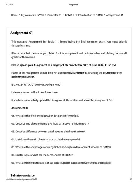 Assignment Pdf Databases Information Science