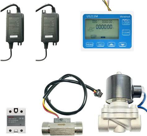 Flow Sensor Machine Quantitative Controller With Sus304 Solenoid Valve 24v Dn15 Inox