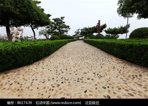 公园内的鹅卵石小道高清图片下载 红动中国