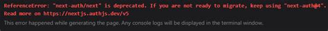 Authentication Next Auth Is Deprecated If You Are Not Ready To