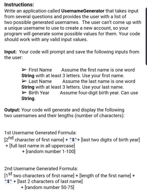 Solved Instructions Write An Application Called