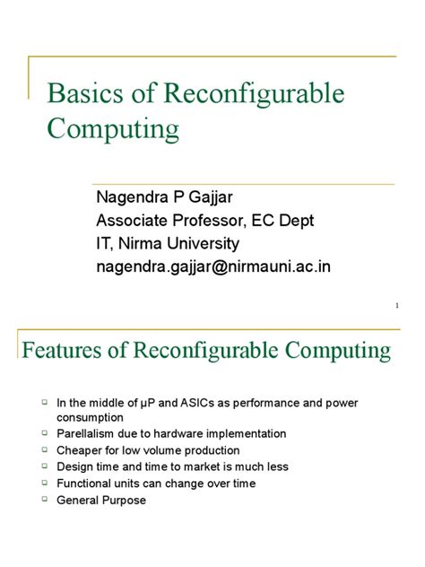 Reconfigurable Computing Pdf Field Programmable Gate Array Digital Signal Processing