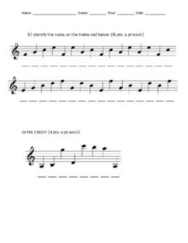 Treble Clef Note Naming Quiz By Mrs Pals Choir Room TPT