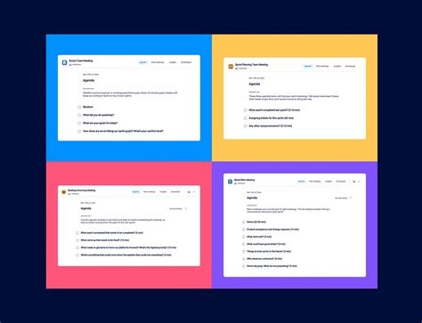 4 Types Of Agile Meeting Agenda Templates Spinach