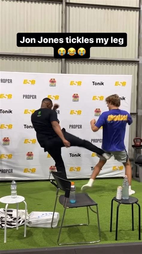 Ufc Star Jon Jones Hospitalises Fan After Being Challenged To Kick Him In The Leg With The