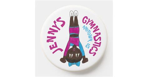 Custom Gymnastics Academy Gym Gymnast Tumbling Popsocket Zazzle