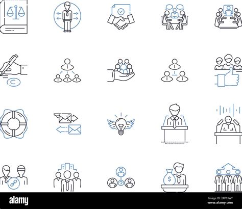 Employee Satisfaction Line Icons Collection Fulfillment Motivation Happiness Engagement