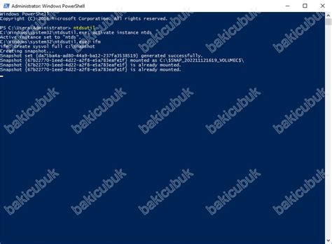 Windows Server 2016 Active Directory Snapshot Baki Çubuk