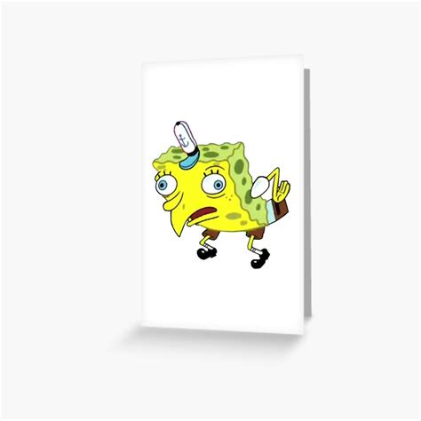 Mocking Spongebob Greeting Card For Sale By Grufalo Redbubble