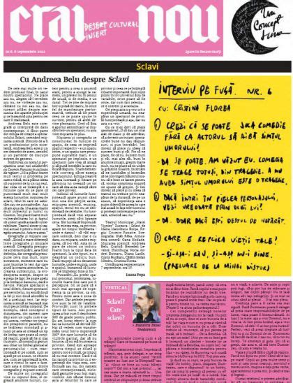 Crai Nou Insert Cultural Nr 6 Teatrul Municipal „matei Vișniec” Suceava