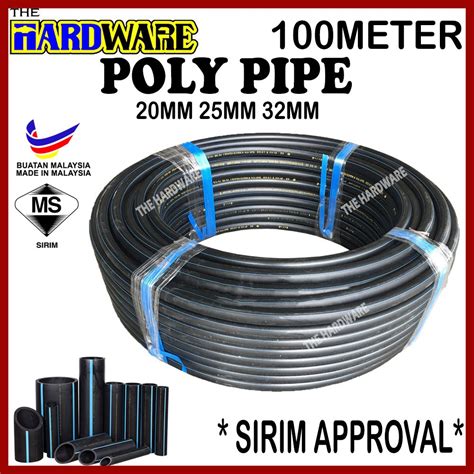 100 Meter Hdpe Poly Pipe Sirim 20mm 25mm 32mm Shopee Malaysia