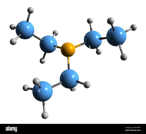 3d Image Of Triethylamine Skeletal Formula Molecular Chemical Structure Of Tea Isolated On