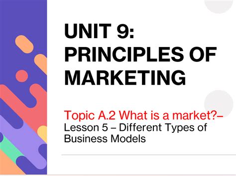 Business Models Btec First Unit 9 Principles Of Marketing Teaching Resources