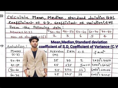 Calculating Mean Median Mode Standard Deviation In