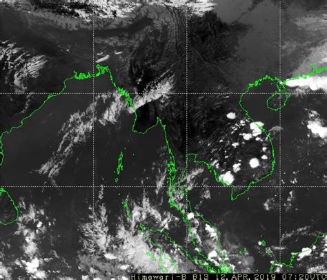 ကပ္ပလီပင်လယ်ပြင်နှင့် ဘင်္ဂလားပင်လယ်အော်တို့တွင် တိမ်အသင့်အတင့် ဖြစ်ထွန