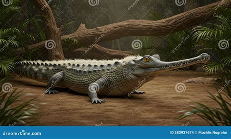 3d Rendering Gharial On White Royalty Free Stock Image Cartoondealer