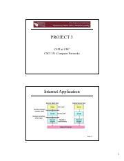 Project3 Slide Pdf PROJECT 3 CSIT At UDC CSCI 351 Computer Networks 1 Internet Application