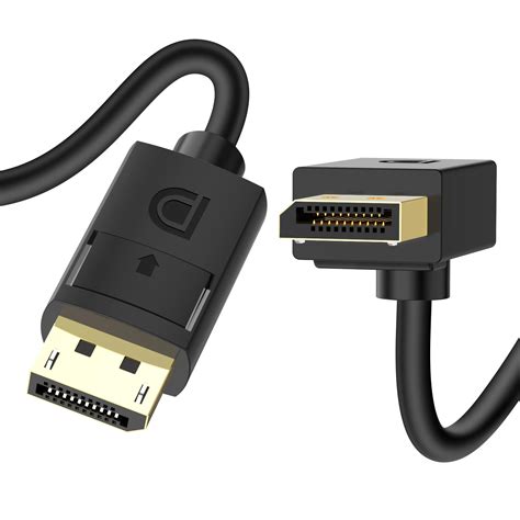 Jandd Angled Displayport 1 4 Cable 90 Degree Upward Right Angle Displayport Cable V1 4 Support Up