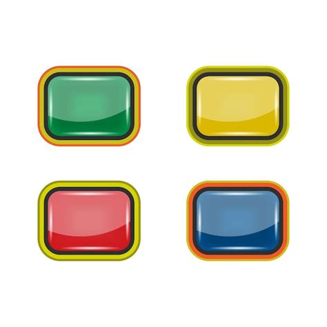 Premium Vector Button Color Set Icons