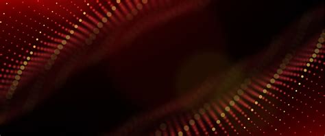 추상적 빨간색 파티클 배경입니다 점 풍경이 있는 흐름 파 디지털 데이터 구조 미래의 메시 또는 사운드 그리드 패턴 점 시각화 기술 벡터 그림 바둑판에 대한 스톡 벡터 아트