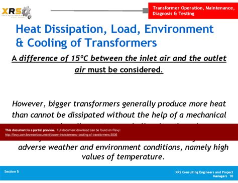 Power Transformers Cooling Of Transformers PPT Slide Deck