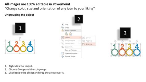 Numeric Design Circle Text Boxes Powerpoint Template PowerPoint Templates