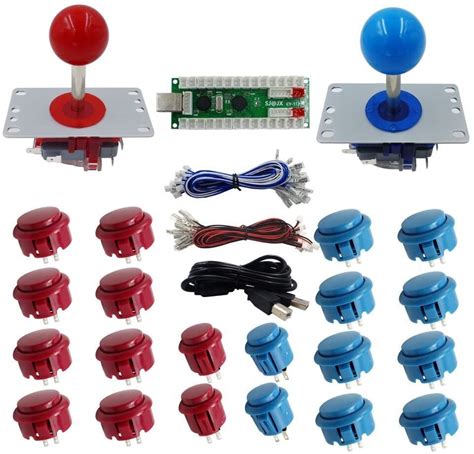 SJJX Players DIY Arcade Game Button And Joysticks Controller Kits For Raspberry Pi And Windows