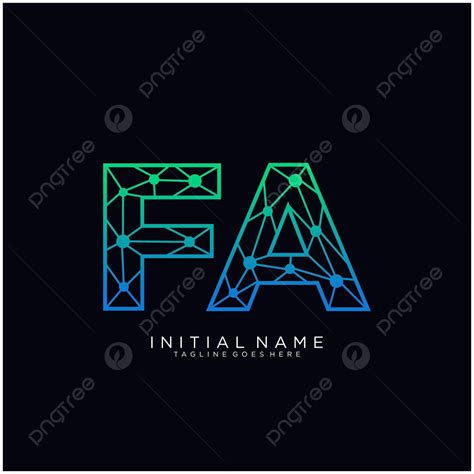 Fa Letter Logo Icon Design Template Elements Shape Illustration