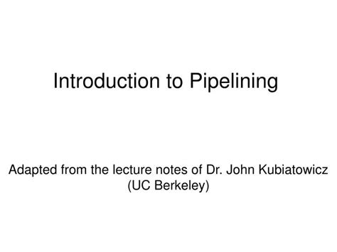 ppt introduction to pipelining powerpoint presentation free download