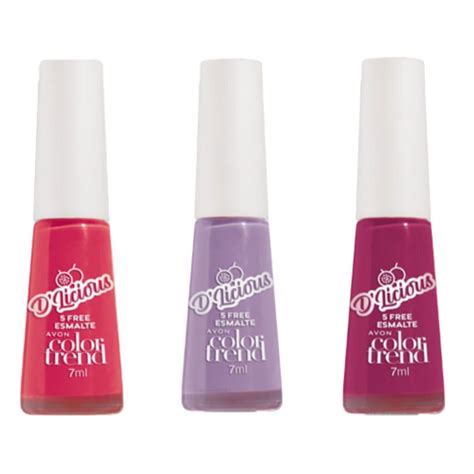 Esmaltes Avon Dlicious 5 Free 3 Unidades Shopee Brasil