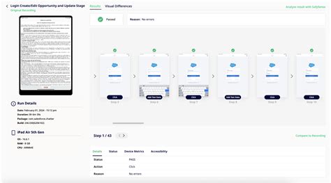 salesforce app testing sofy support docs no code automation testing platform help