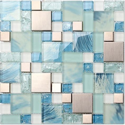 Blue Green Glass Backsplash Tile Glass Designs