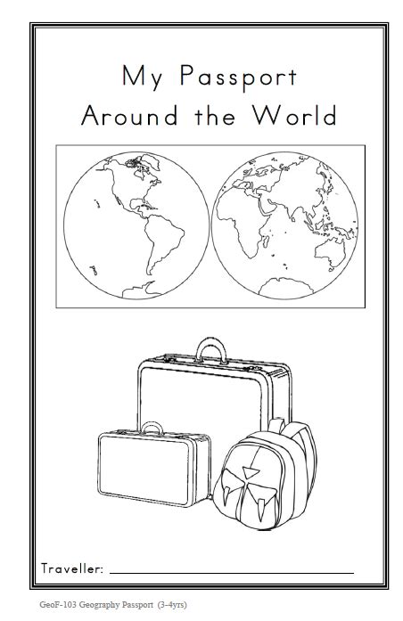 Passport Coloring Page