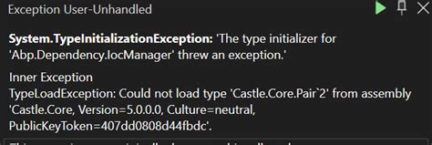 Net And Aspnetboilerplate V Castle Core Nlog Issue Issue