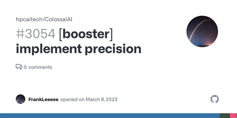Booster Implement Precision · Issue 3054 · Hpcaitechcolossalai · Github