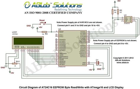 How To Read And Write A Byte Of Data In At24c16 Eeprom With Avr Atmega16 Microcontroller And Lcd