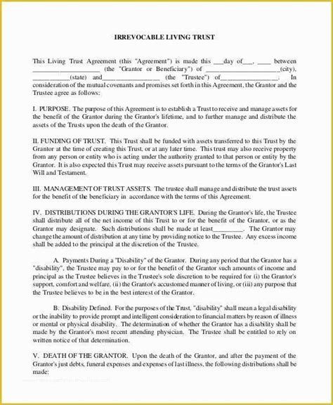 Revocable Trust Template Free Of Free South Carolina Revocable Living Trust Form Word