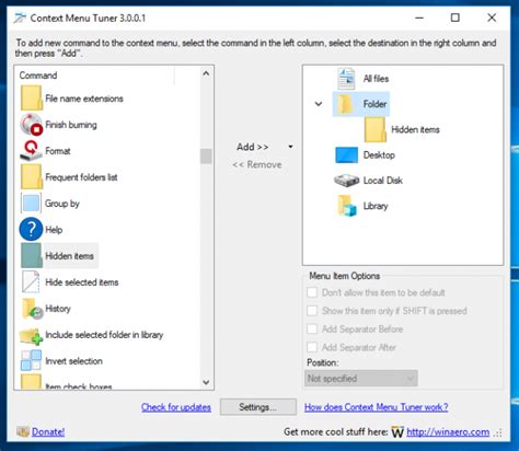 Toggle Hidden Items Context Menu In Windows